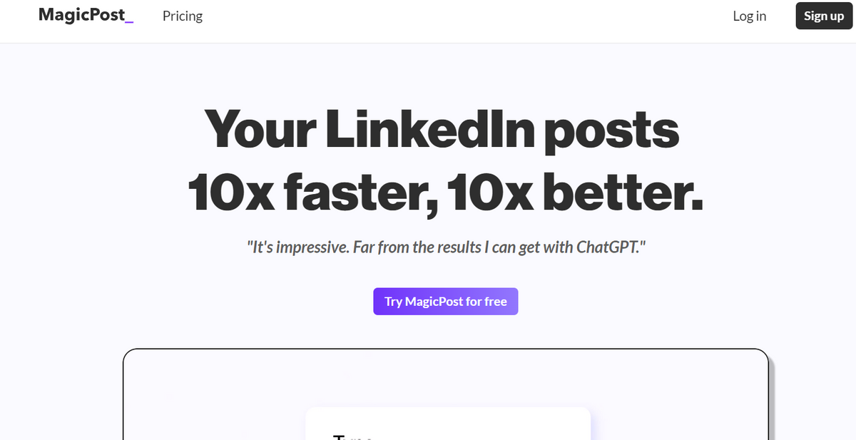 MagicPost - Your AI to craft standout LinkedIn posts | Steemhunt